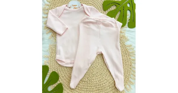 Conjunto Basic longa Rosa Claro